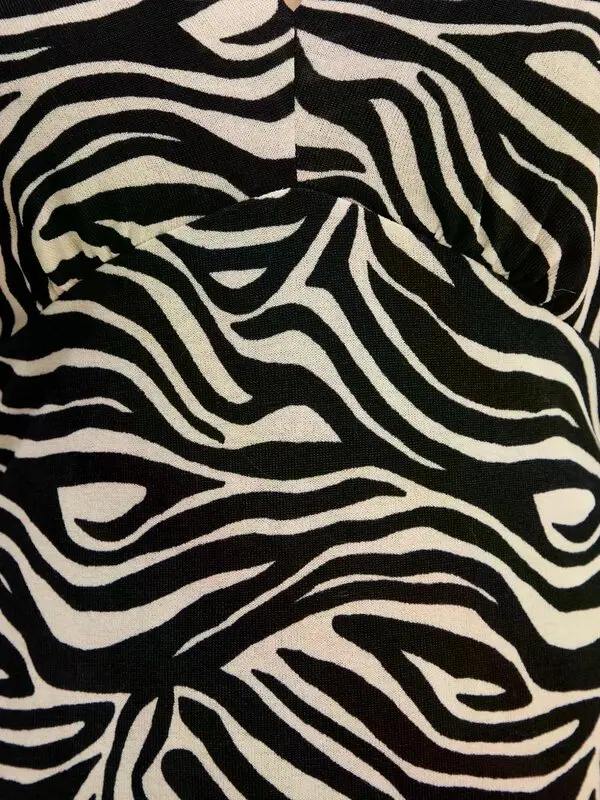 MORGAN Zebra-print Long-sleeve Mini Dress