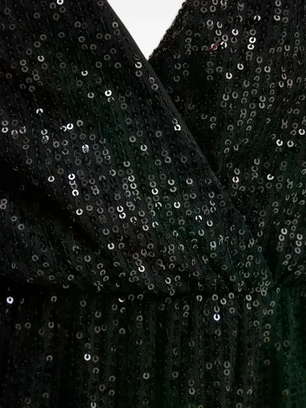 MORGAN Sequin-embellished Wrap Mini Dress