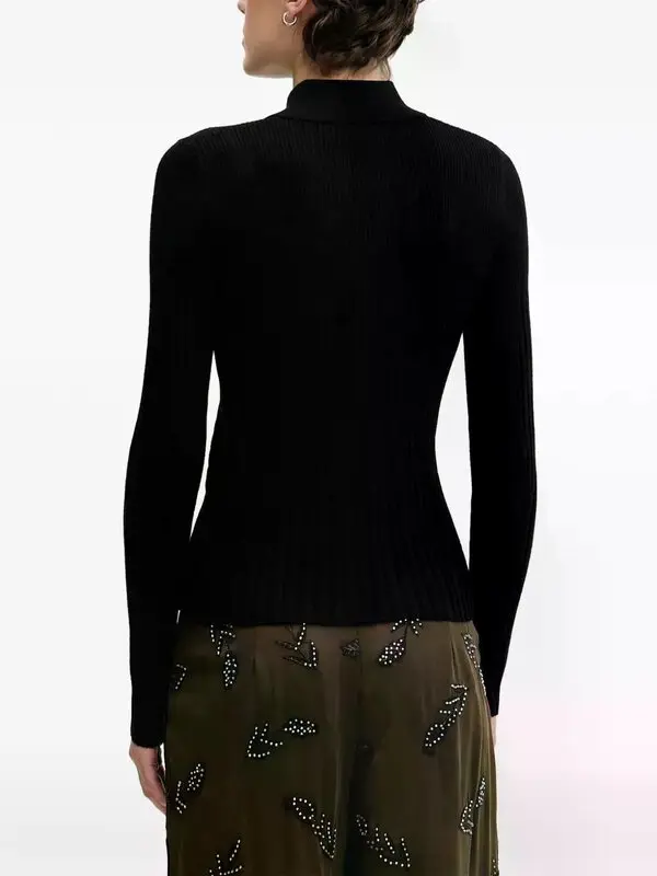 Sisley Button Ribbed Polo Top