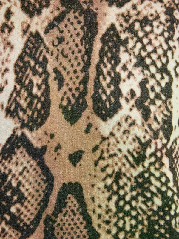 MORGAN Snake-print Long-sleeve Dress