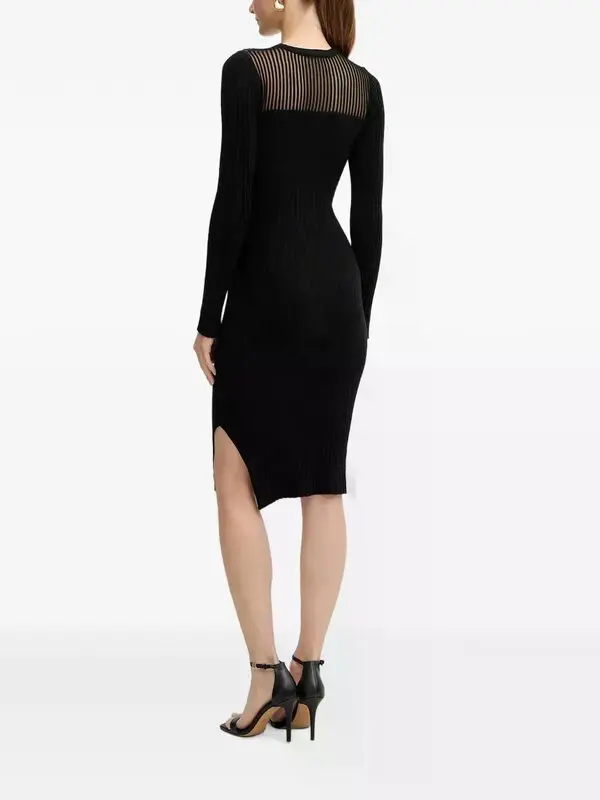 MORGAN Striped Ribbed Dress