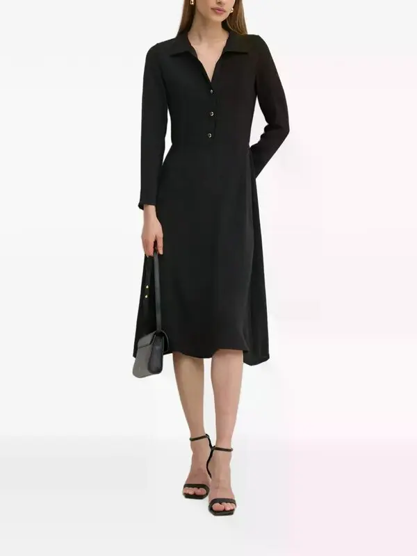 MORGAN Button-up Long-sleeved Midi Dress