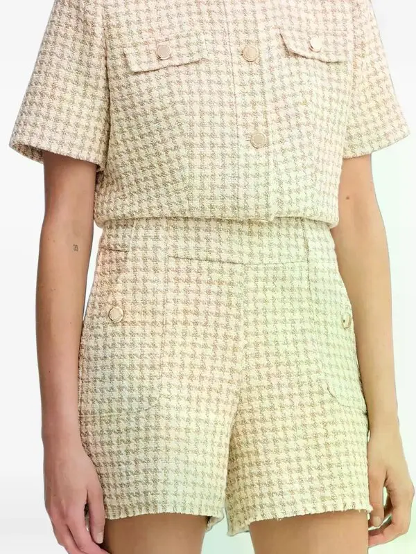 MORGAN Buttoned Tweed Shorts