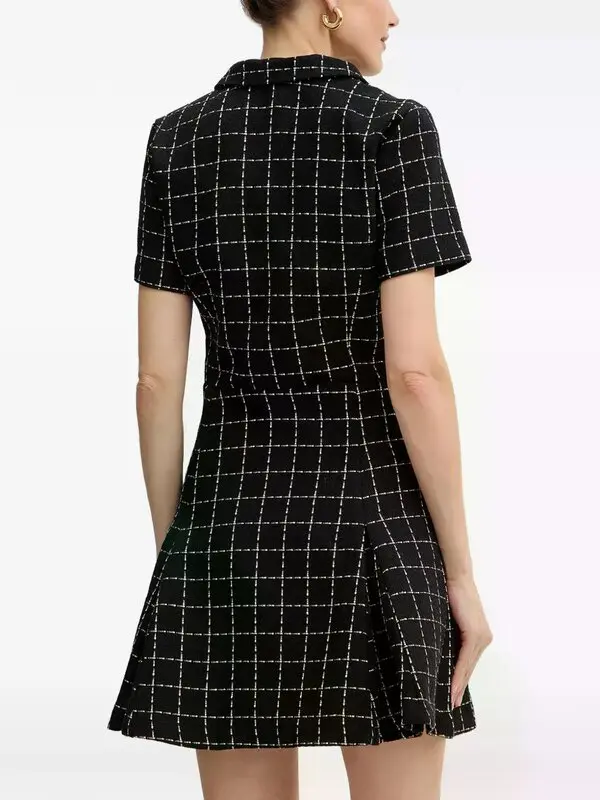 MORGAN Check-pattern Button-up Mini Dress
