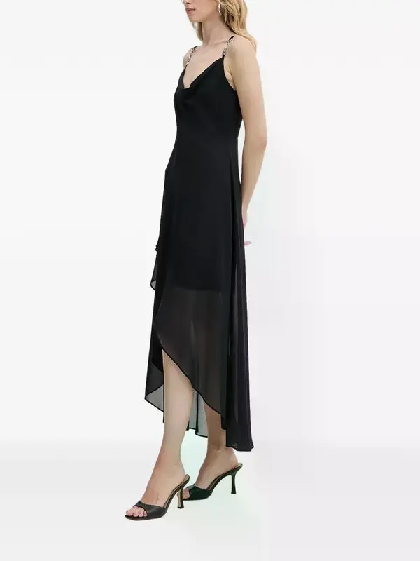 MORGAN Chain-strap Asymmetric-hem Dress