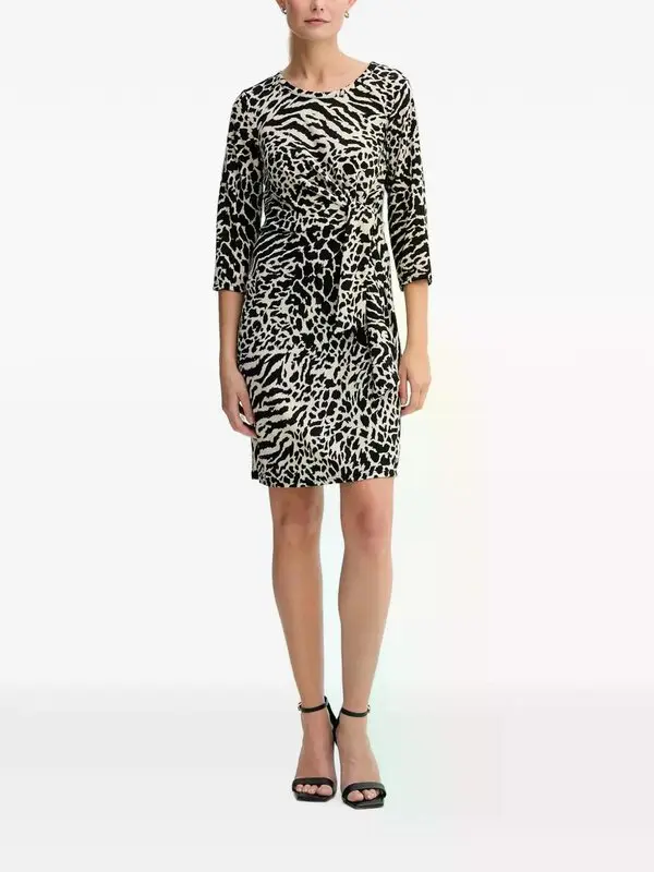 MORGAN Reol Animal-print Knotted Mini Dress