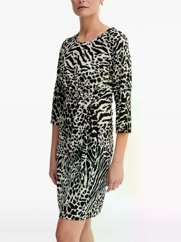 MORGAN Reol Animal-print Knotted Mini Dress