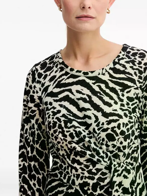 MORGAN Reol Animal-print Knotted Mini Dress