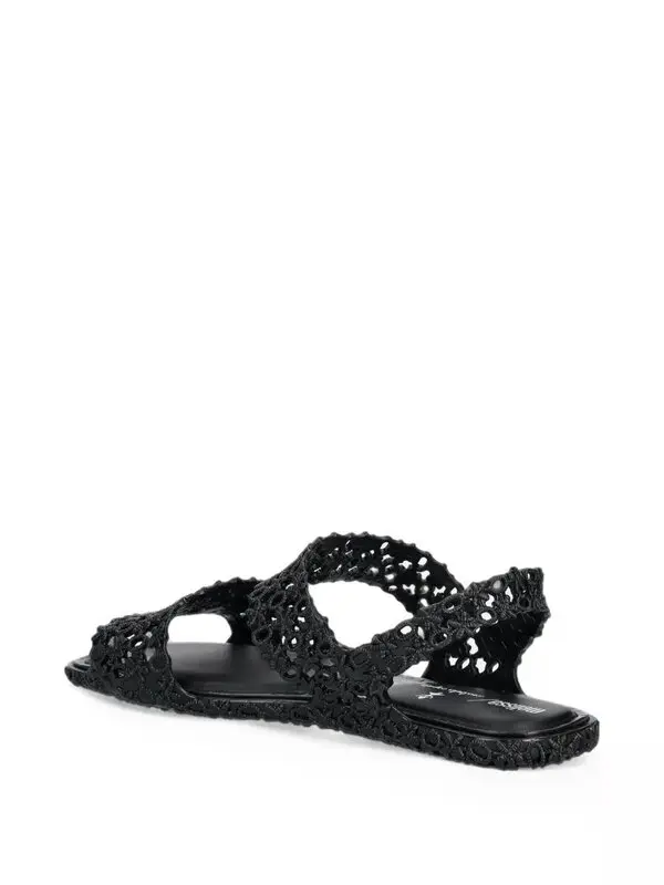 Melissa Crochet-effect Slingback Sandals