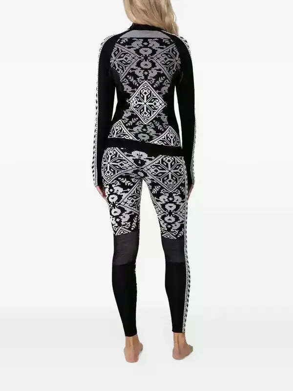 Kari Traa Saga Geometric-pattern Half-zip Base Layer