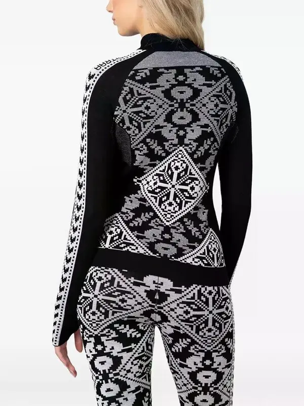 Kari Traa Saga Geometric-pattern Half-zip Base Layer