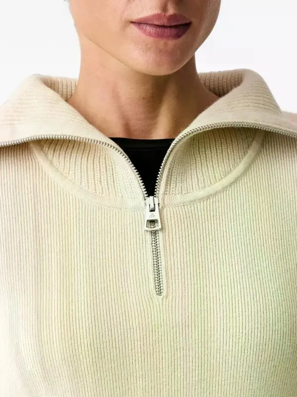 Marc O'polo Ribbed-knit Quarter-zip Sweater