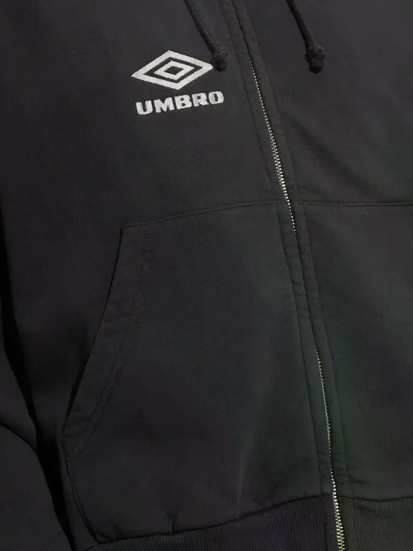 UMBRO Logo-embroidered Zip-up Hoodie