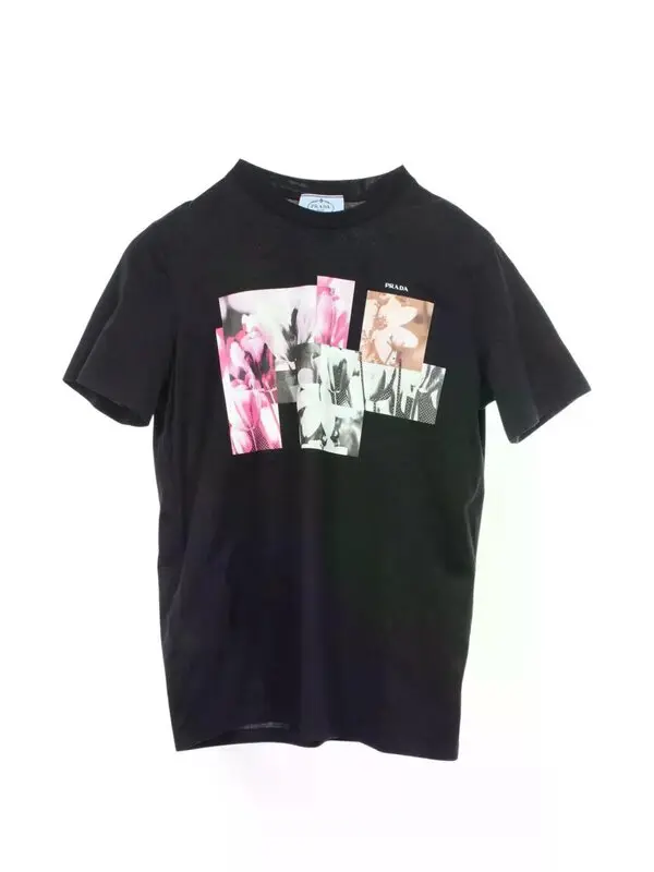 Prada 2010 Graphic-print T-shirt - Black
