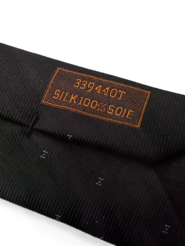 Hermès 2020s H-pattern Silk Tie - Black