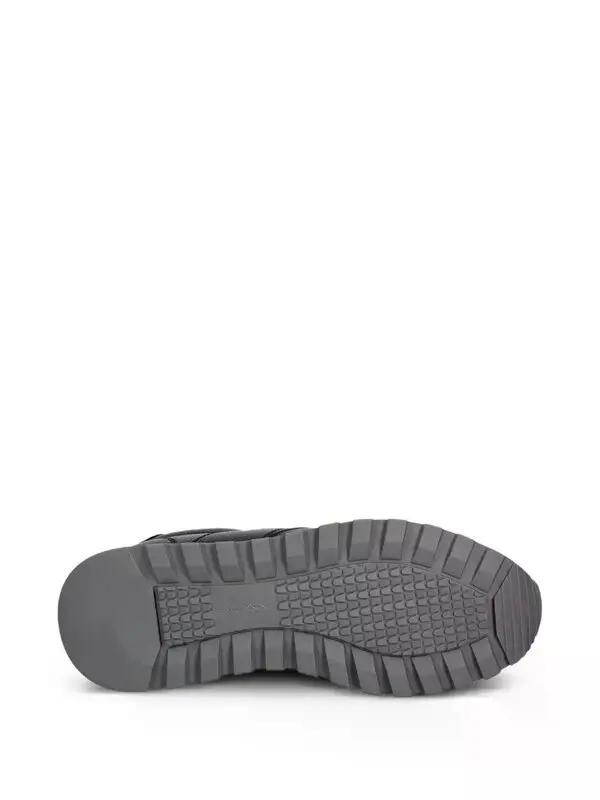 BALDININI Logo-embossed Grained Leather Sneakers