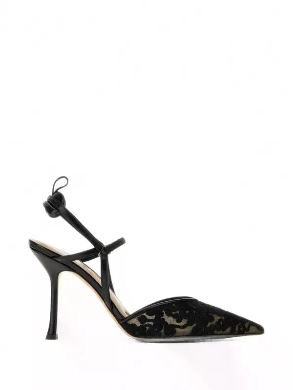 Fendi Very Colibrì Lace-detail Slingback Pumps