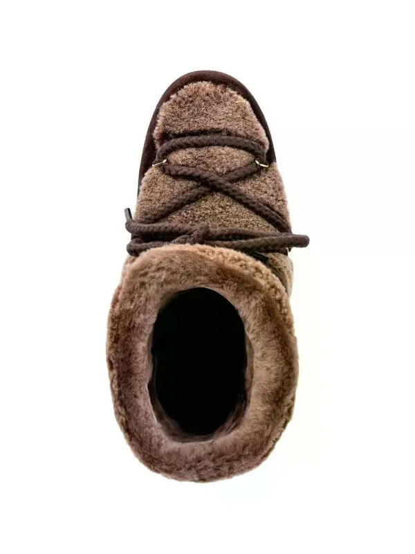 BALDININI Shearling-trim Lace-up Boots
