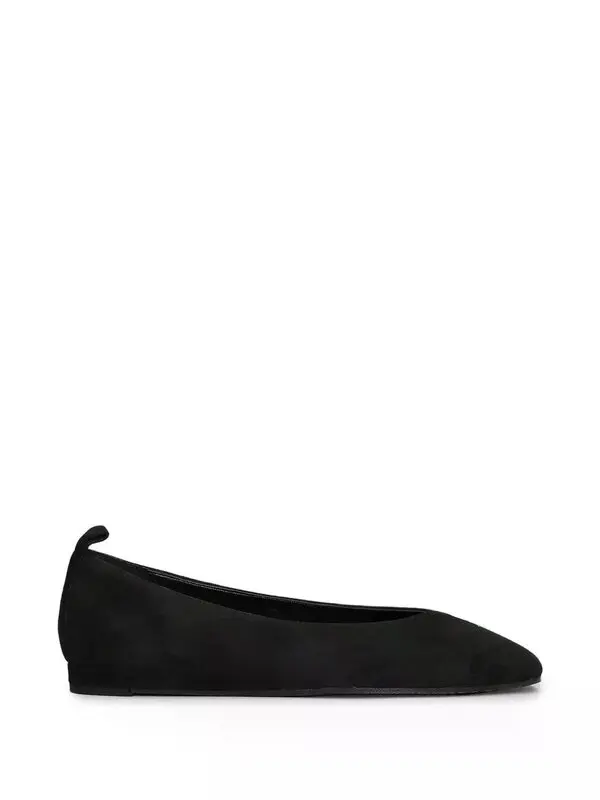 BIANCADI Square-toe Ballet Flats - Black