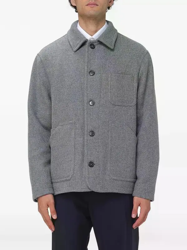 BROOKSFIELD Patch-pocket Wool-blend Coat