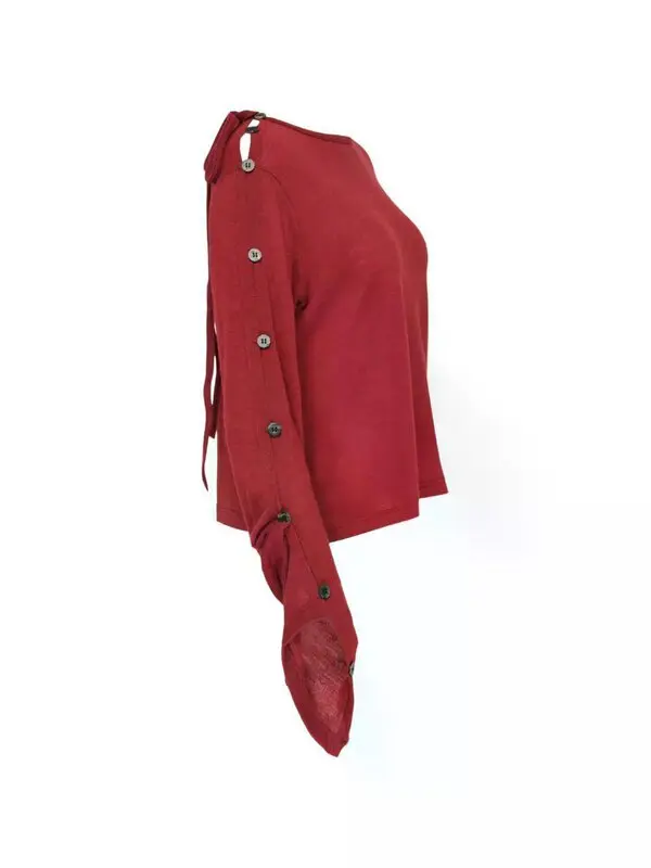 Y’s Button-up Boat-neck Sweater
