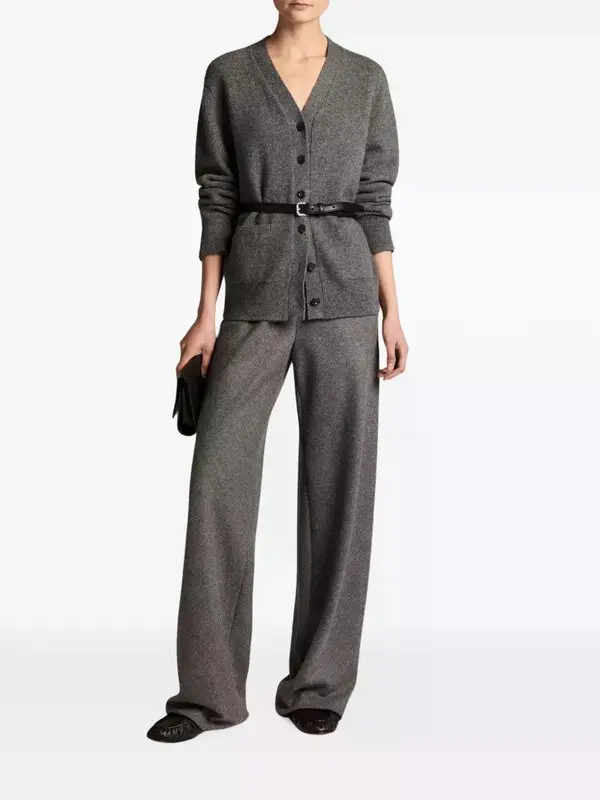 Vince Colette Fine-knit Wide-leg Trousers