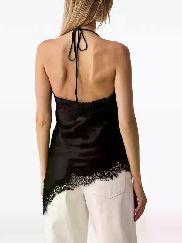 Bardot Lace-trim Asymmetric Top