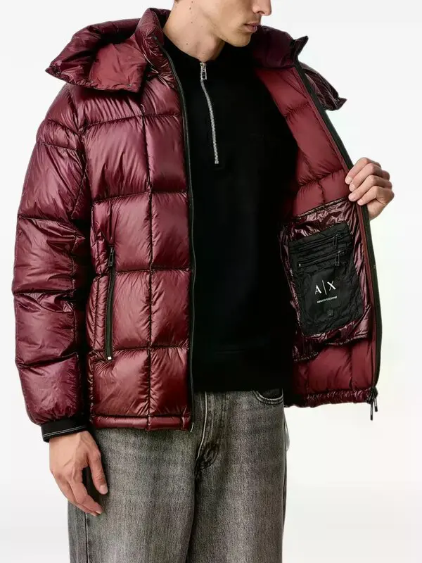 Armani Exchange Quilted Hooded Jacket
