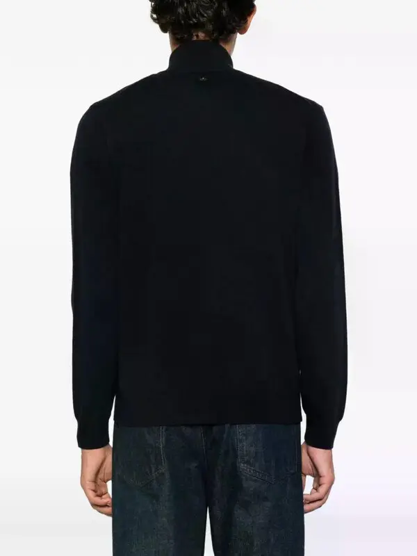 Corneliani Zip-up High-neck Sweater - Blue