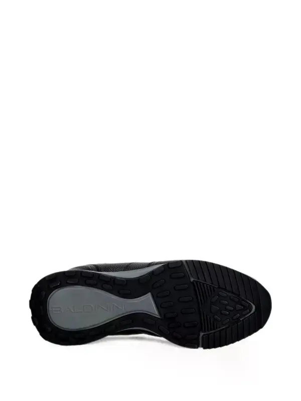 BALDININI Shearling-lined Grained Leather Sneakers