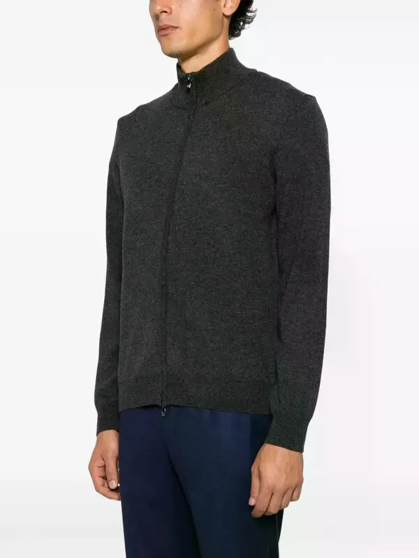 Corneliani Zip-up High-neck Sweater - Grey