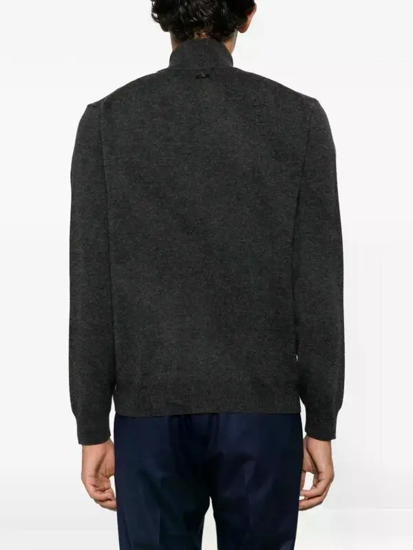 Corneliani Zip-up High-neck Sweater - Grey