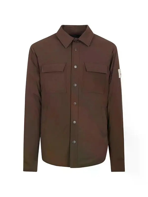 AFTER/LABEL Bellunon Logo-patch Button-down Jacket