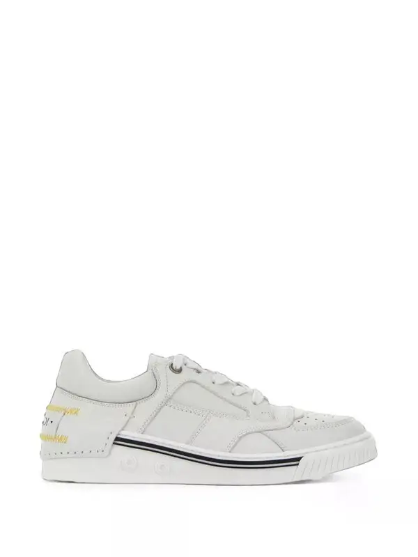 Fendi Fender Panelled Leather Sneakers - Neutrals