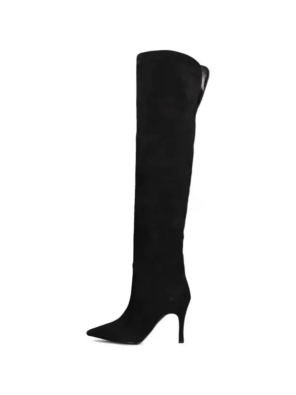 BIANCADI Pointed-toe Over-the-knee Boots - Black