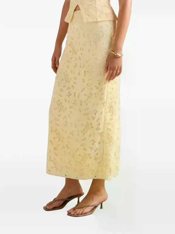 EVER NEW Andie Floral-embroidered Lace Maxi Skirt