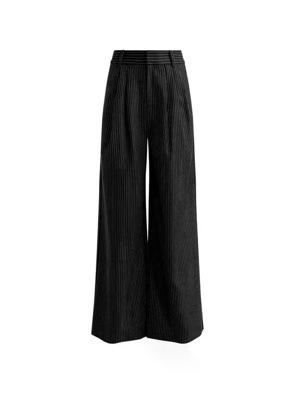 Alice + Olivia Kennedy Pinstripe Pleated Trousers