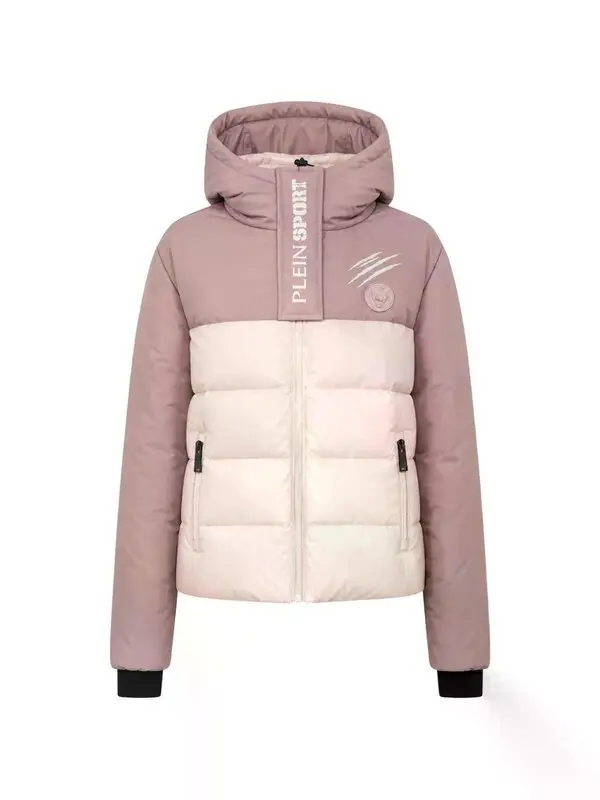 PLEIN SPORT Scratch Logo-patch Puffer Jacket