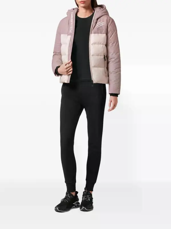 PLEIN SPORT Scratch Logo-patch Puffer Jacket