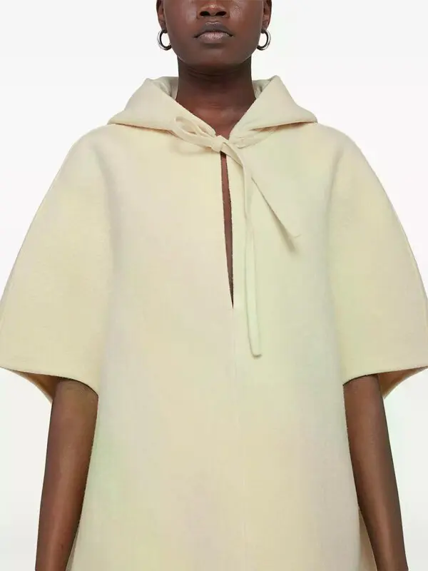 JIL SANDER Short-sleeve Hooded Cape