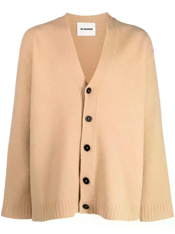 JIL SANDER V-neck Wool Cardigan