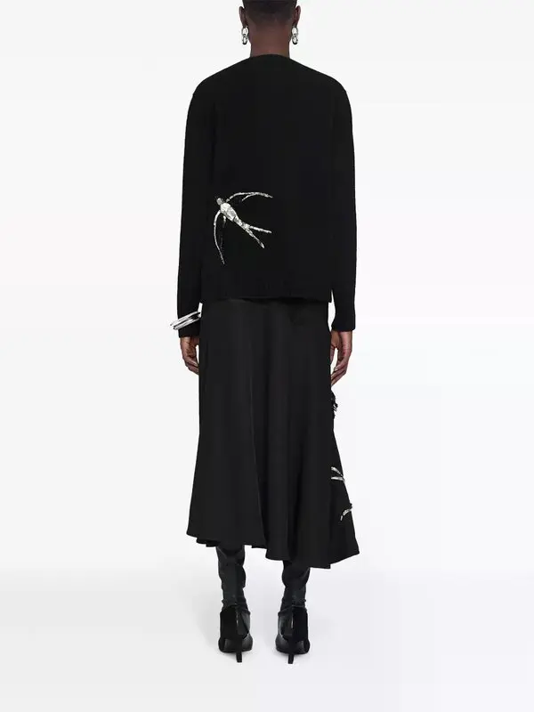 JIL SANDER Sequin-embroidered Asymmetric Flared Midi Skirt
