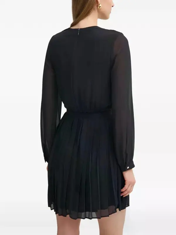 MORGAN Belted Pleated Mini Dress