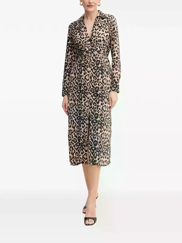 MORGAN Leopard-print Midi Dress