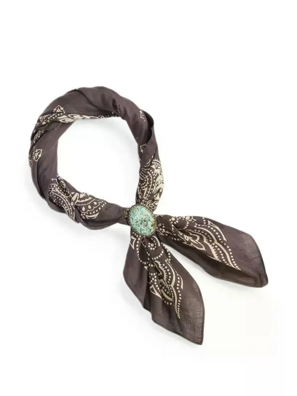 Ralph Lauren Turquoise Bandana Slider