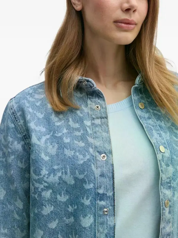 Sisley Laser-print Denim Shirt