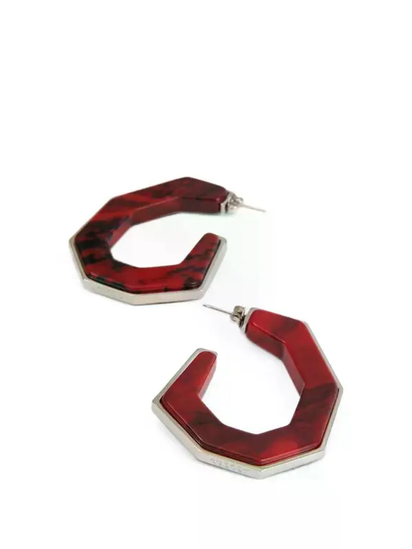 Isabel Marant Étoile Liu Marble-effect Hoop Earrings