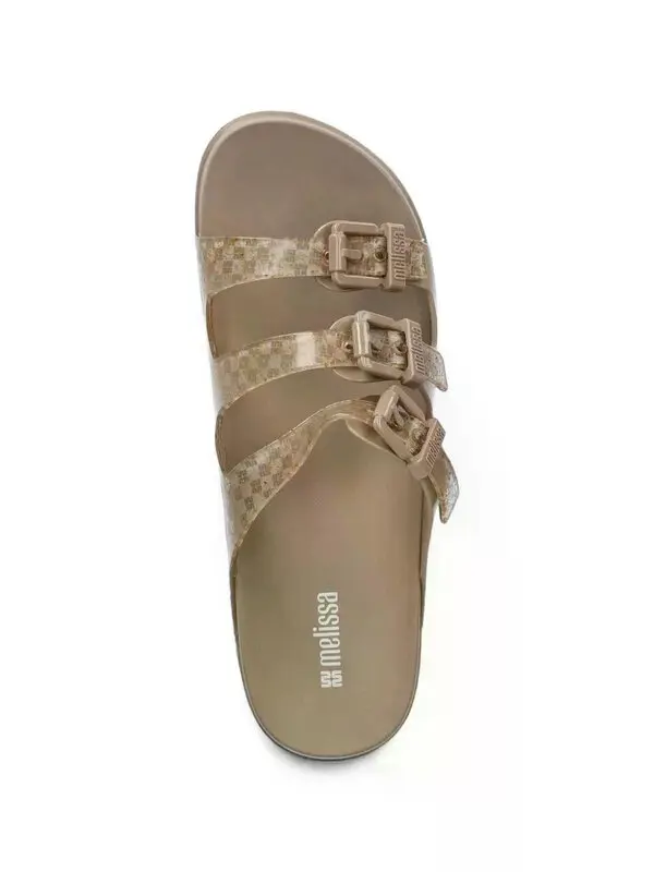 Melissa Cozy Buckle-fastening Glitter-effect Slides