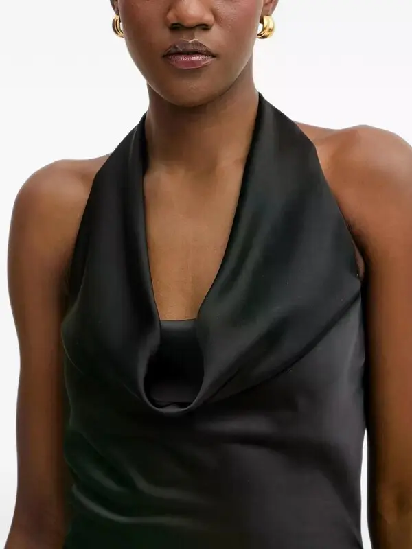 HAVEONE Lace-panelled Cowl-neck Top