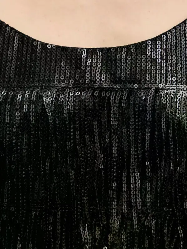 HAVEONE Sequin-embellished Fringed Top